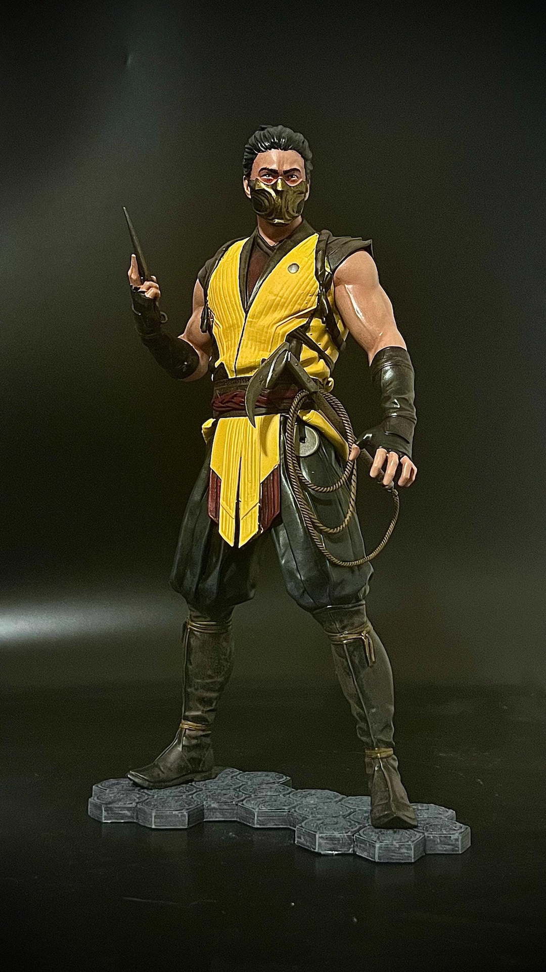 Hand-painted Mortal Kombat Scorpion Figure: 25cm 3D Print Statue - Etsy
