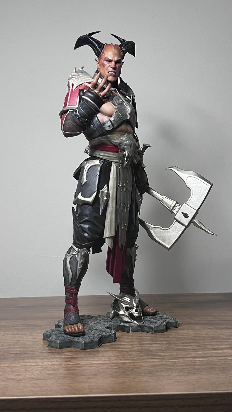 Handmade 30 Cm General Shao Figure – 3D Printed & Hand-painted Mortal ...