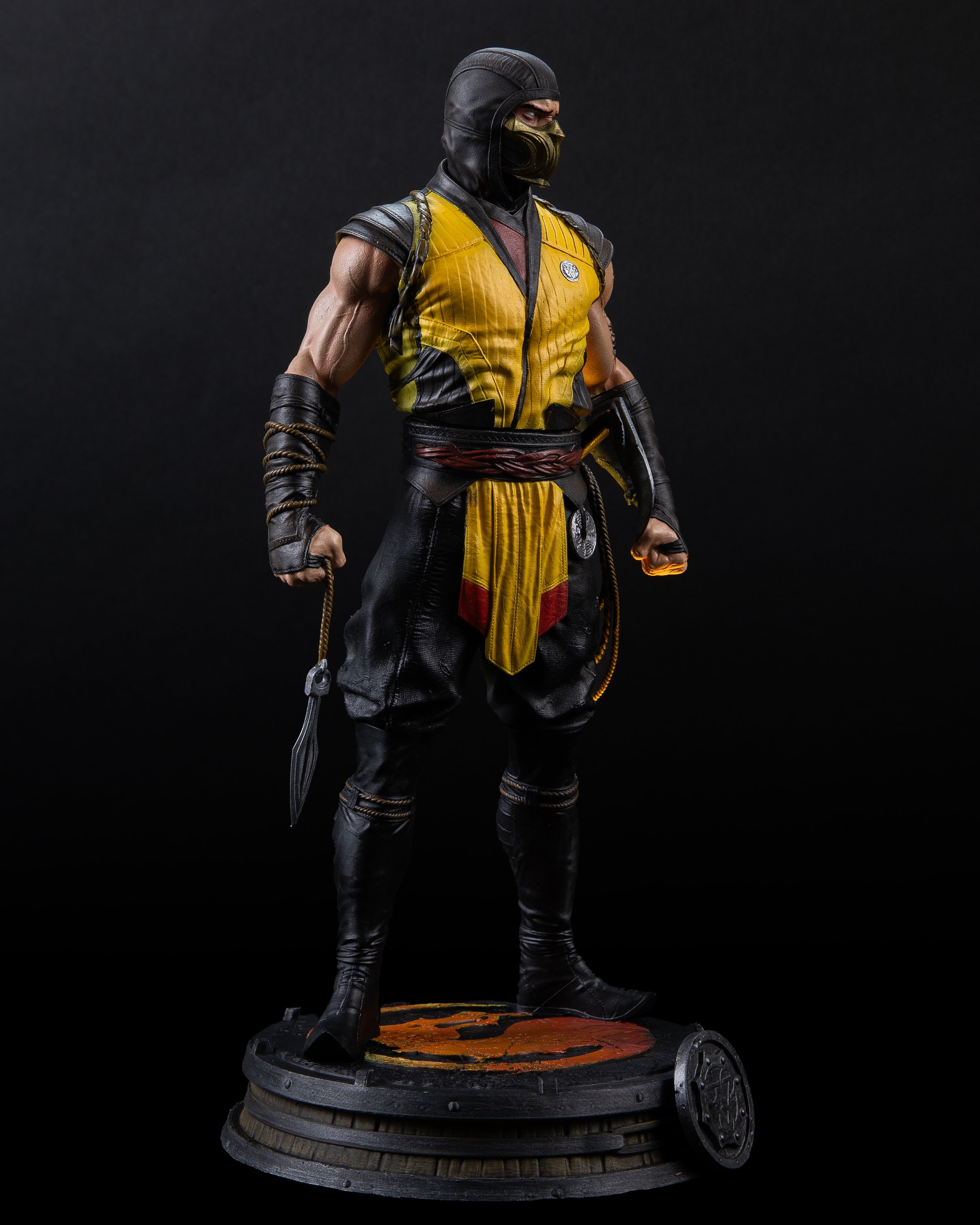 Mortal Kombat Scorpion Figure: Hand-painted 3D Print, 25cm Statue - Etsy