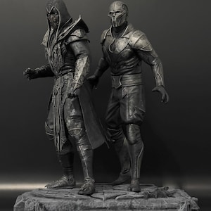 Noob Saibot & Clone Mortal Kombat Figure: Hand-painted 3D Printed ...