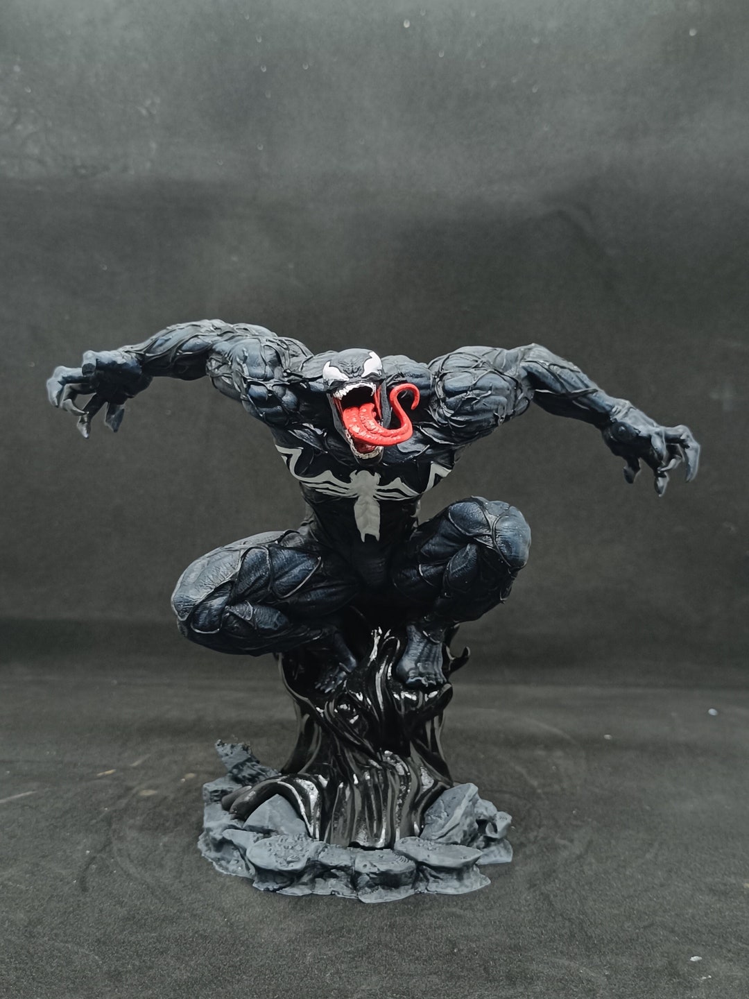 Hand Painted Venom Figure: 20cm Resin Statue - Etsy