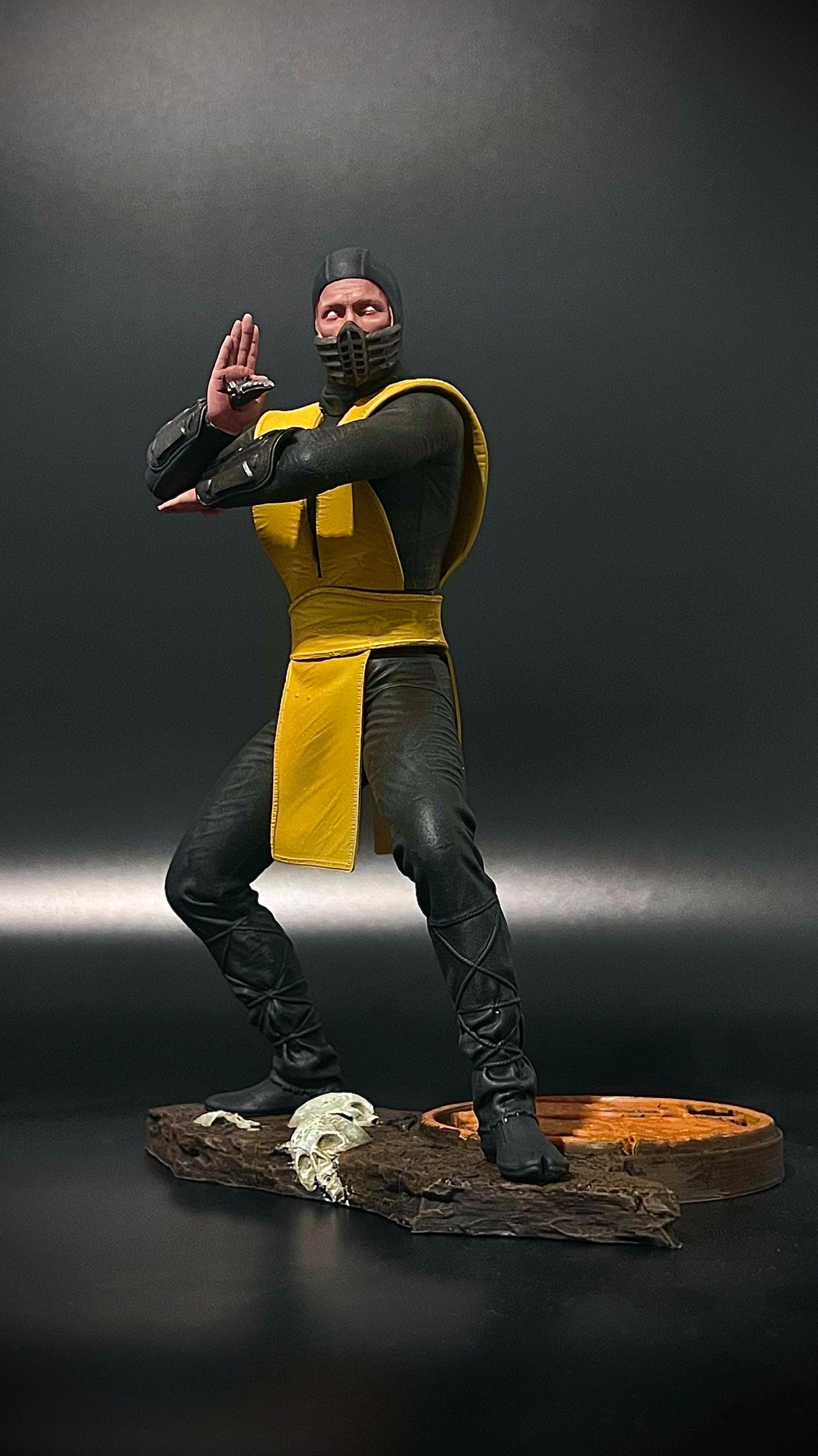 Handmade Scorpion Figure - Mortal Kombat 1995 Movie Collectible, Hand ...