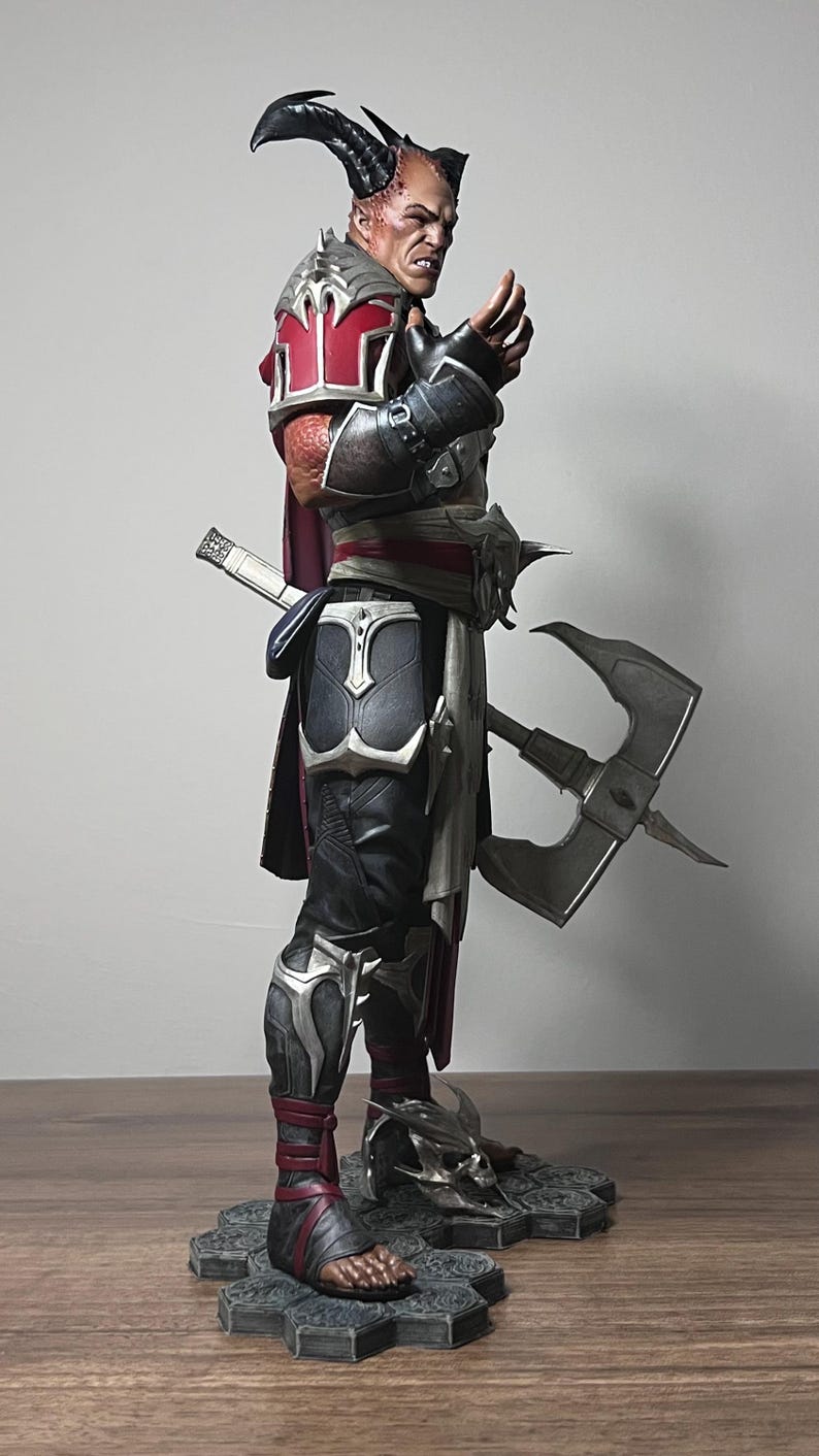 Handmade 30 Cm General Shao Figure – 3D Printed & Hand-painted Mortal ...