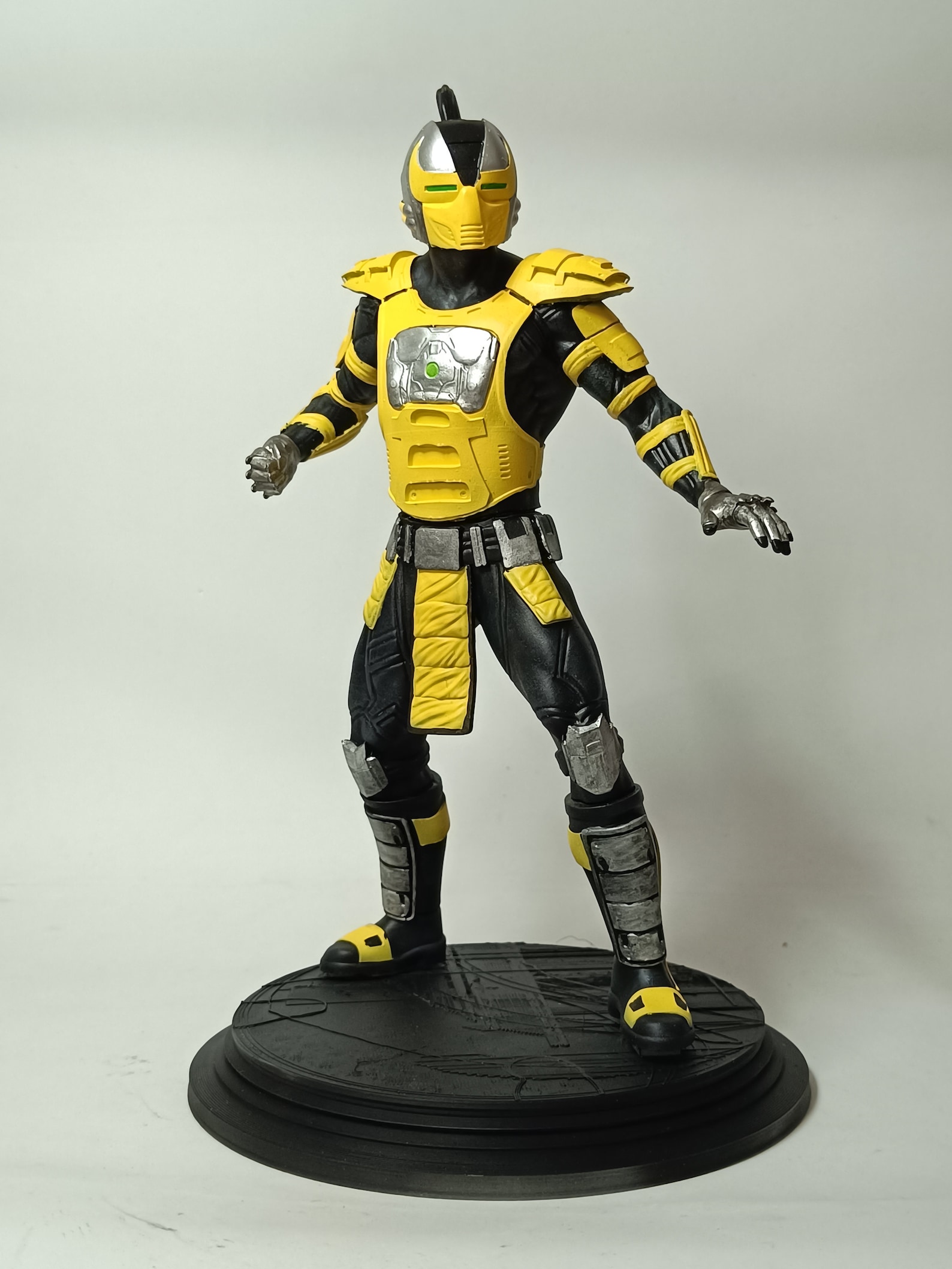 Hand-painted 3D Printed Cyrax Figure 25 Cm Mortal Kombat Collectible ...