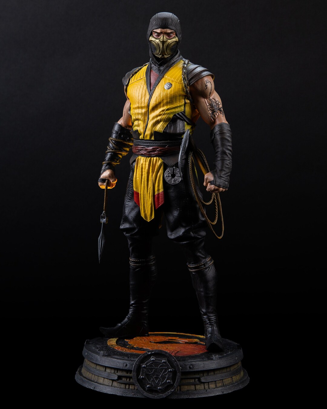 Mortal Kombat Scorpion Figure: Hand-painted 3D Print, 25cm Statue - Etsy