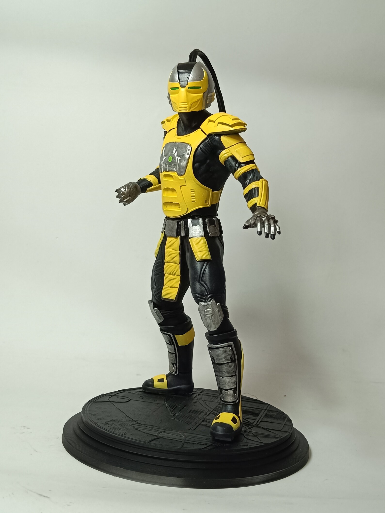 Hand-painted 3D Printed Cyrax Figure 25 Cm Mortal Kombat Collectible ...
