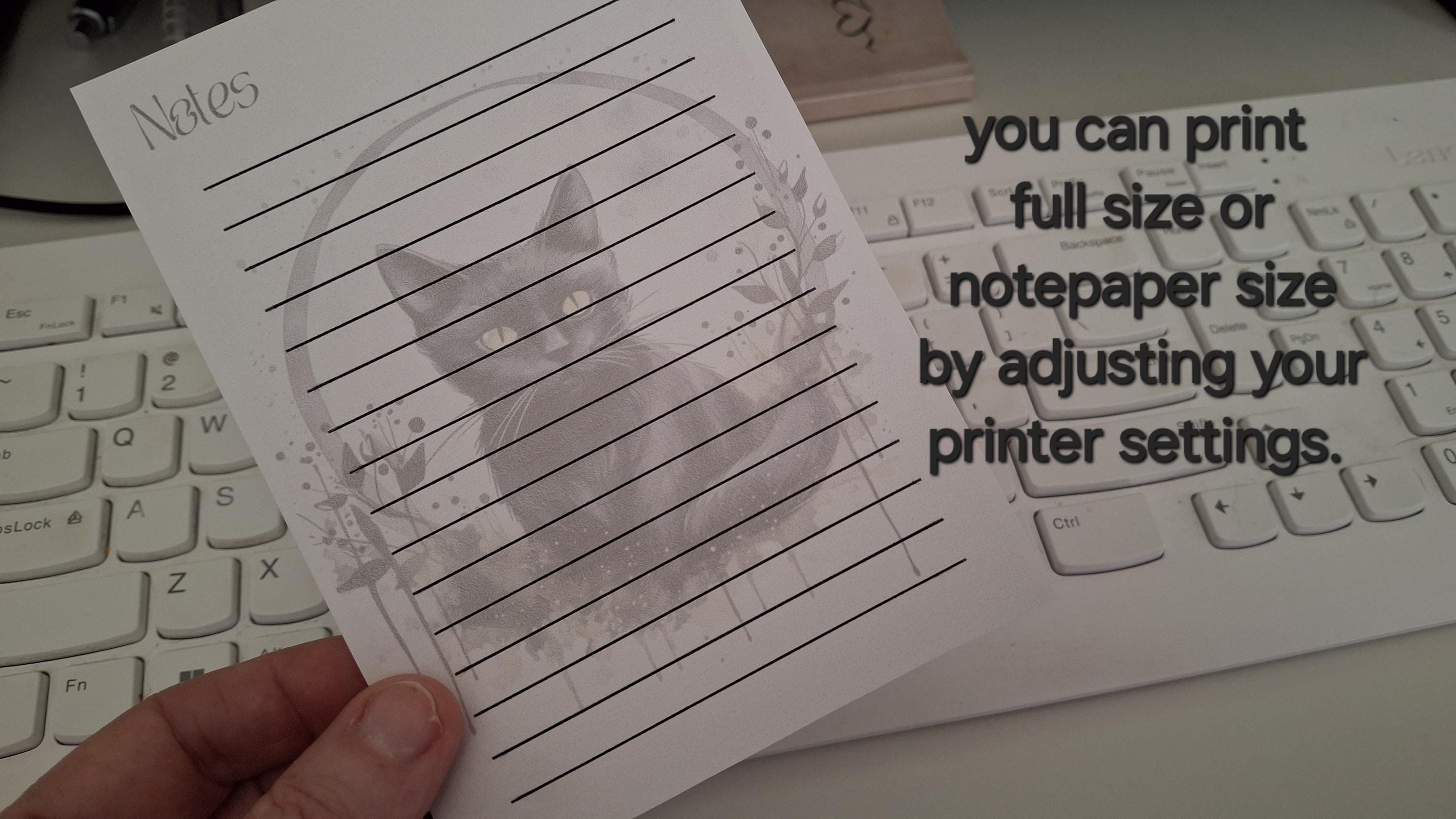 Pretty Printable Note Paper: Editable Stationery Templates (PDF) - Etsy ...