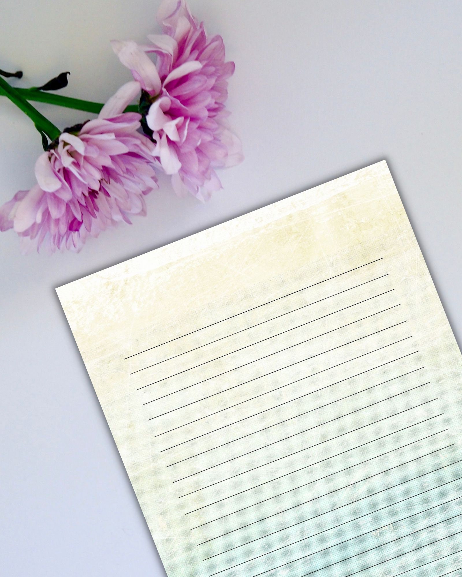 Vintage Style Writing Paper, Printable Stationary, Weathered Textured ...