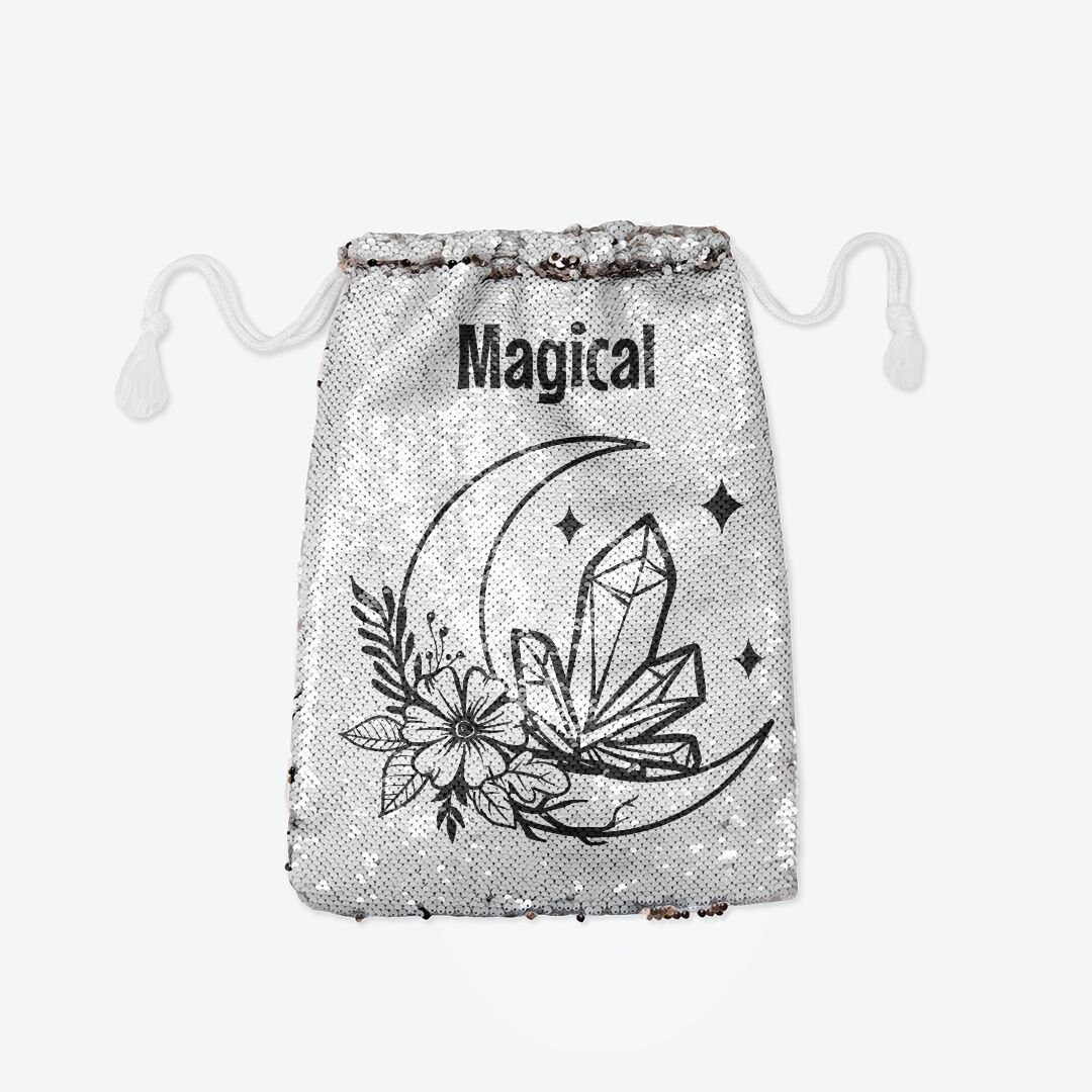 Magical Sequins Reversible Pull String Bag, Magical Gift Bag, Rose Gold ...