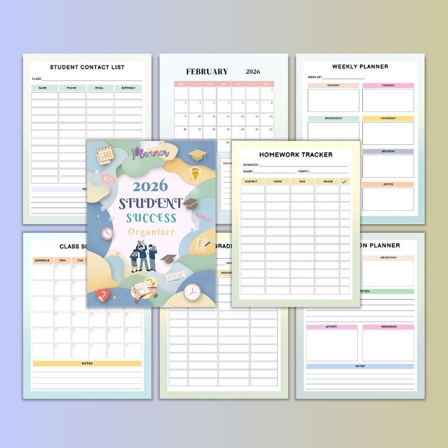 2026 Student Success Organizer, Planner. Structured Planning for a ...