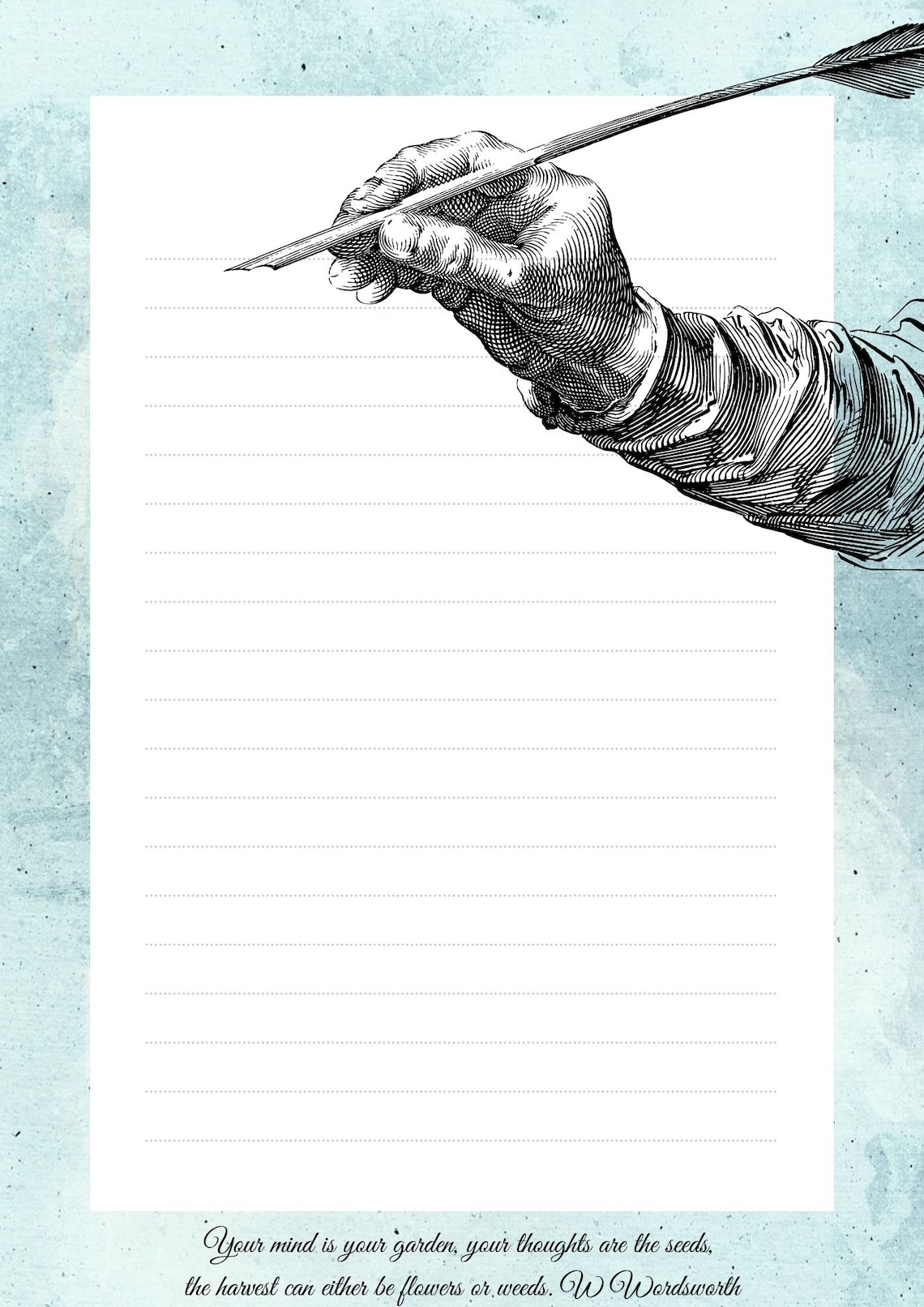 Lined Writing Paper, Pretty Printable Paper, Lined Notepaper ...