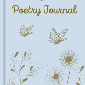 Poetry Writing Journal Workbook, Poetry Journal, 24 Pages, Blue and ...