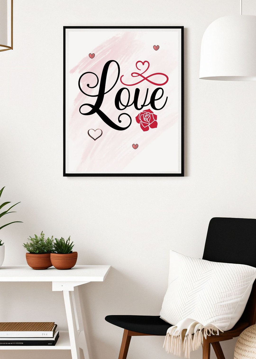 Love Wall Art, Printable Valentine's Day Artwork, Love Art Decor, Love ...