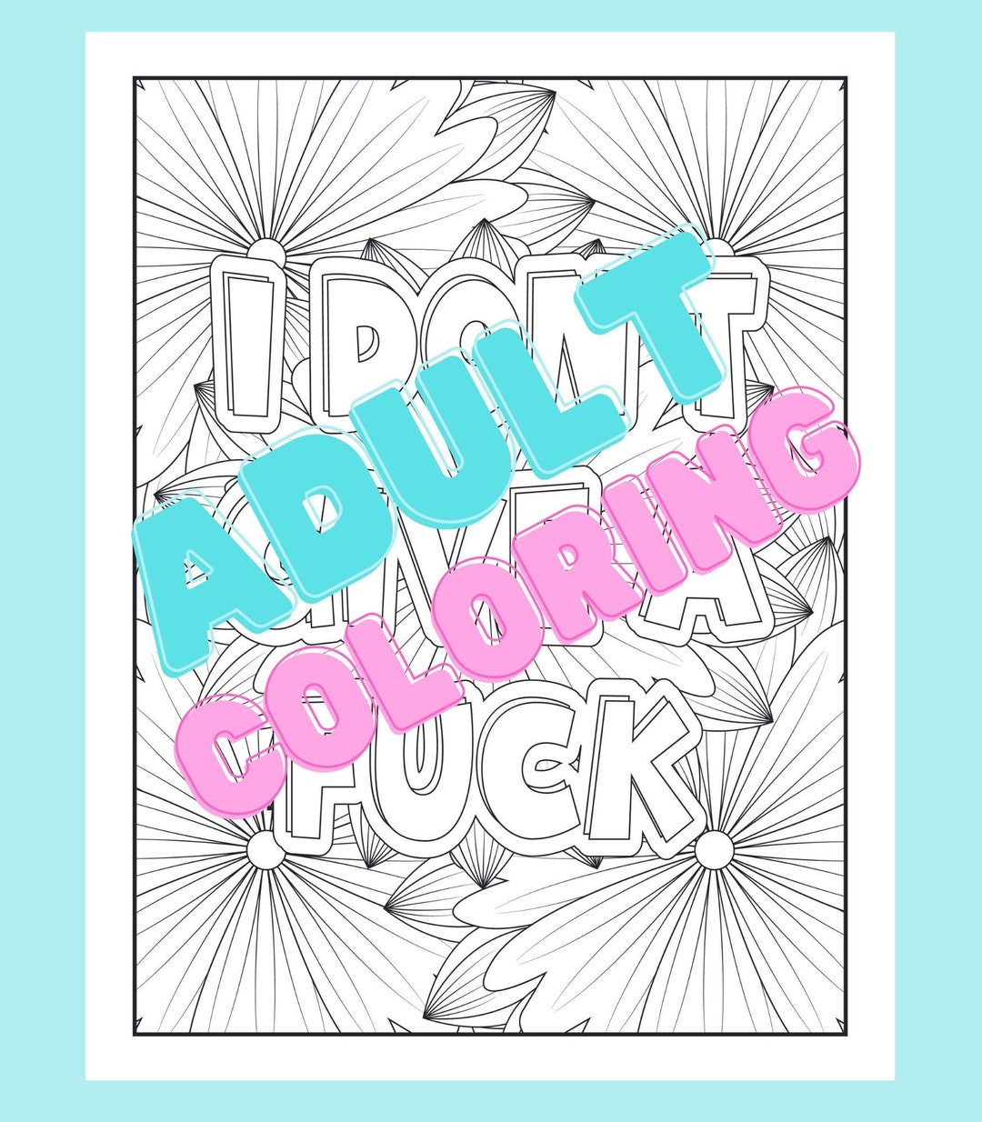 Mindfulness Swear Word Coloring Book: 32 Badass Pages (PDF Download) - Etsy