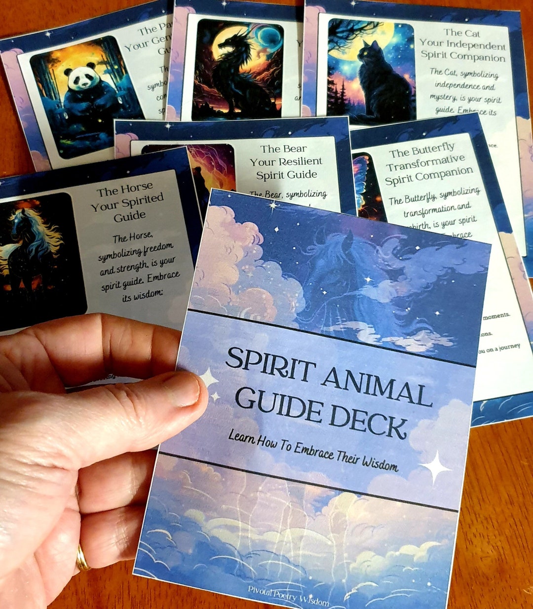 Spirit Animal Guide Deck, 32 Printable Cards, Spirit Animal Wisdom ...