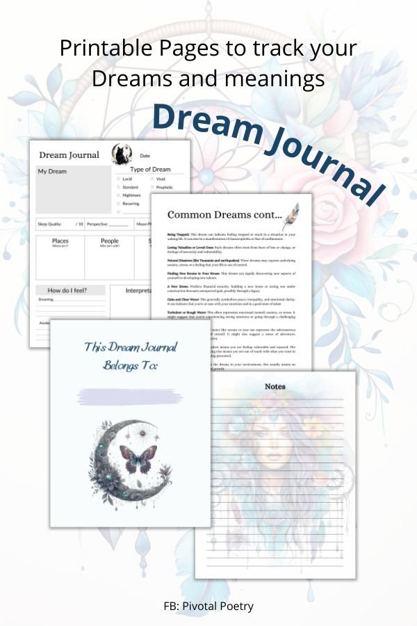 Dream Journal, Printable Dream Journal, Includes 2025 Calendar, Dream ...