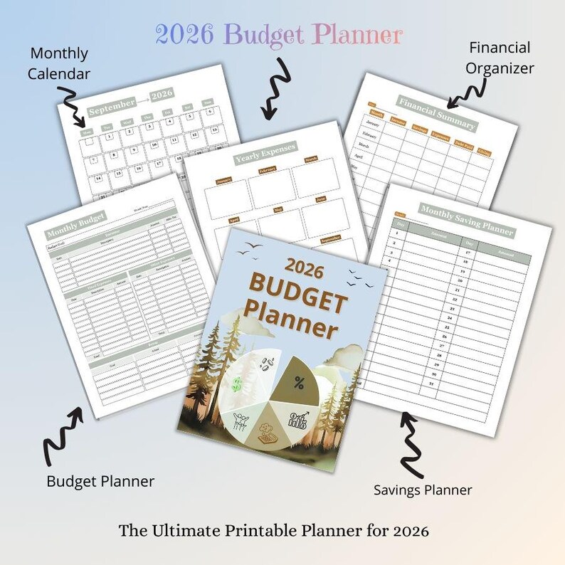 2026 Budget Planner. Printable Financial Organizer. Editable in Canva ...