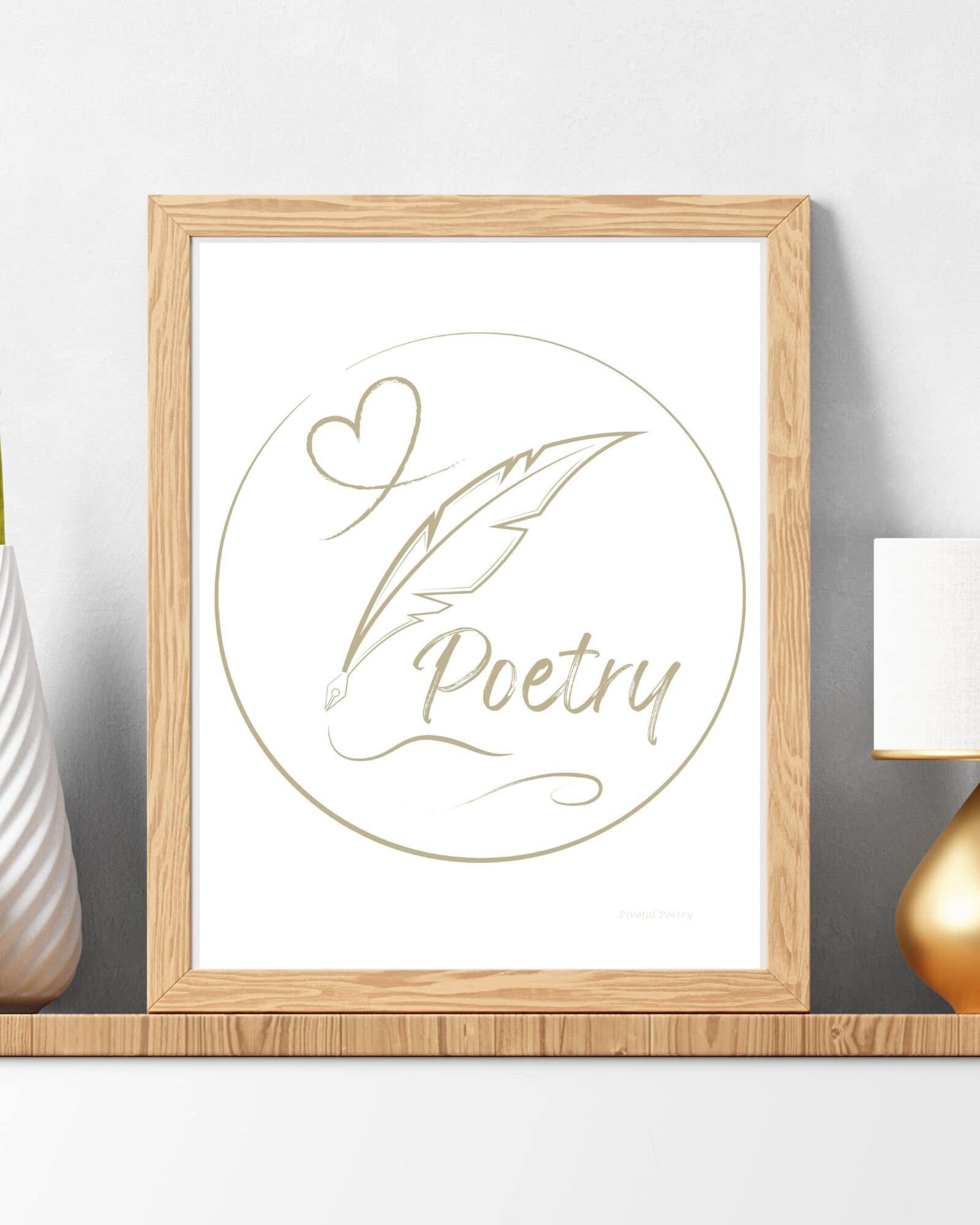 Poetry Wall Art Print, Poetry Printable 8x10in and 12x16in Poetic Home ...