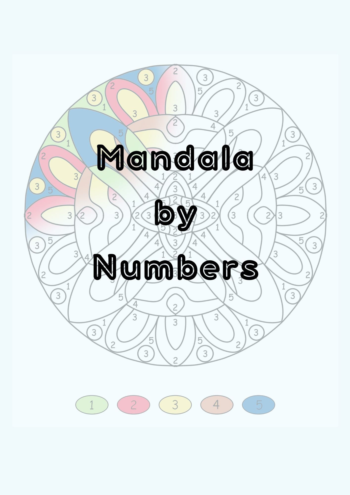 Mandala by Numbers, Printable Mandalas, Like Paint by Numbers but With ...