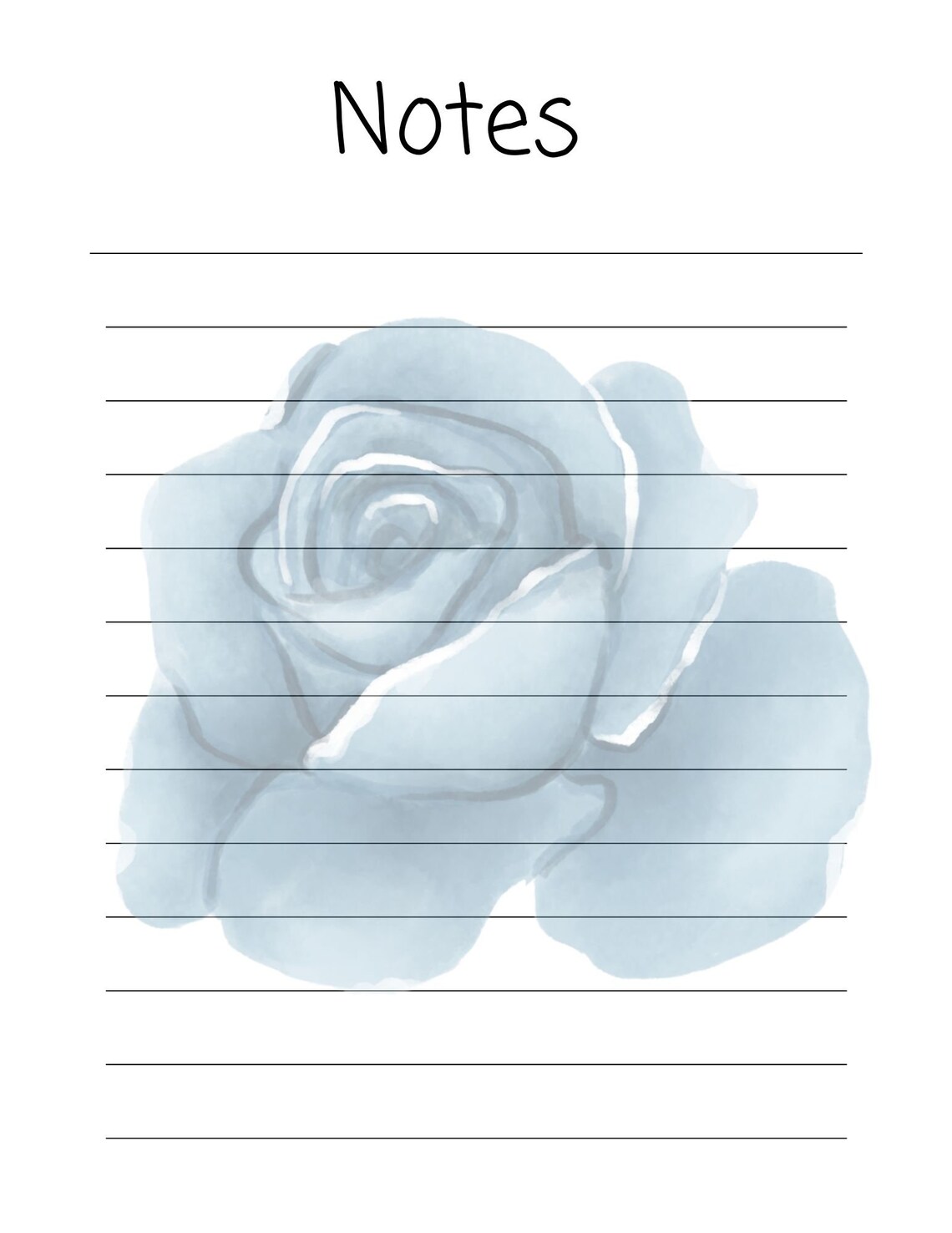 Editable Note Paper, PDF, Pretty Printable Notes. Stationary. Writing ...