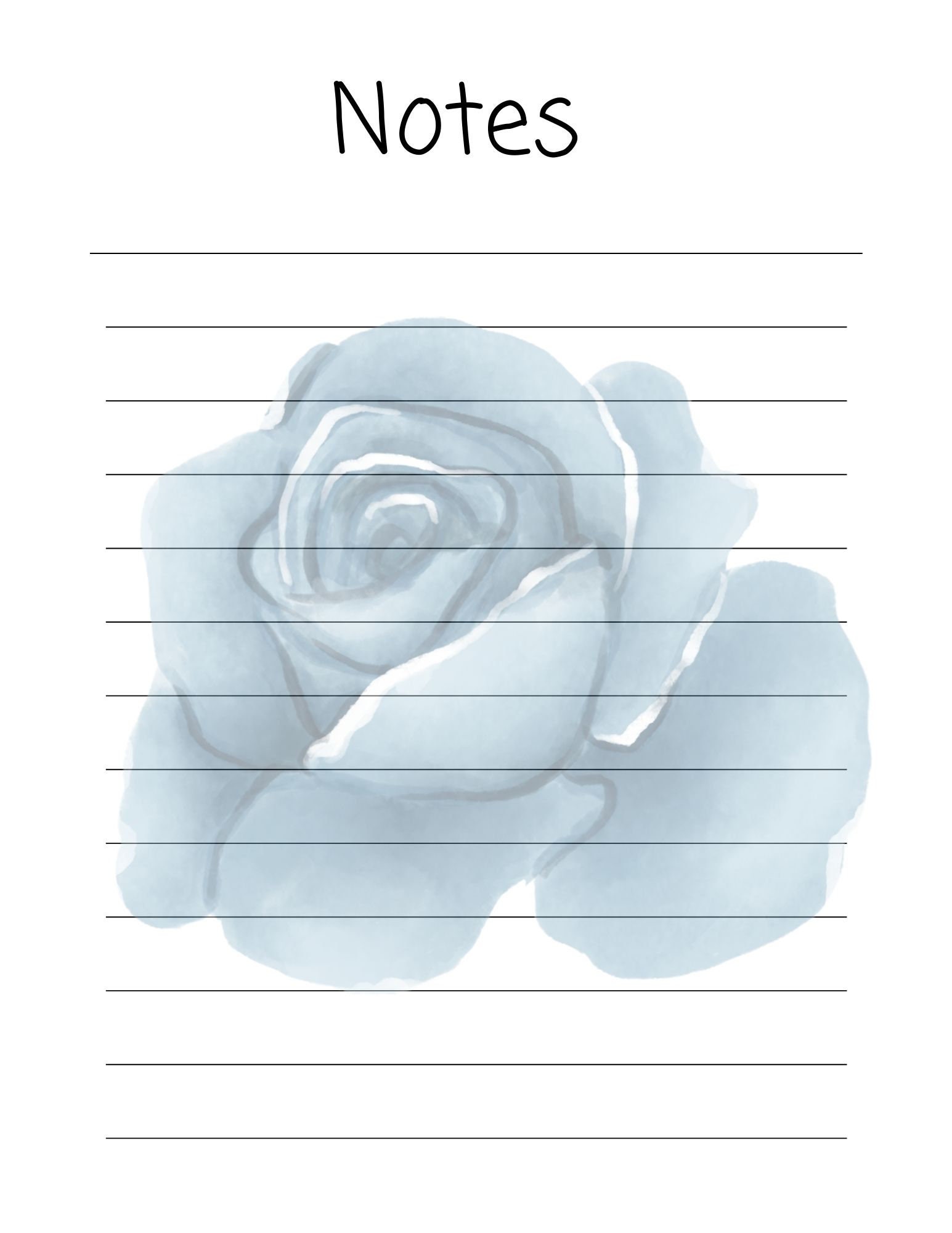 Editable Note Paper, PDF, Pretty Printable Notes. Stationary. Writing ...