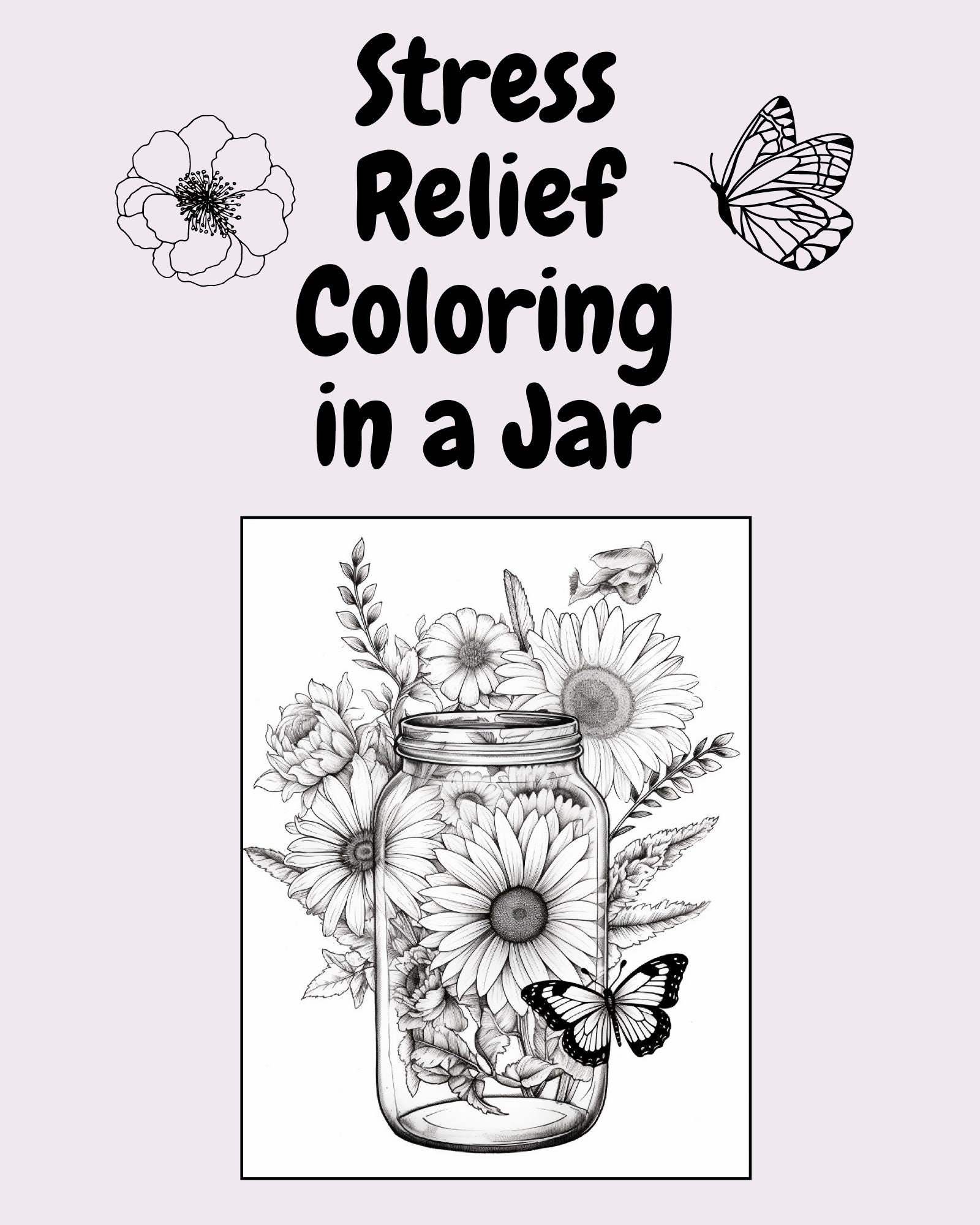 Stress Relief Coloring, Adult Coloring Pages, Anxiety Relief Coloring ...