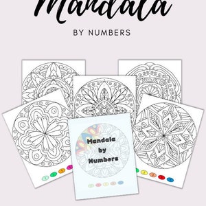 Mandala by Numbers Coloring Pages: Mindful Mandala (PDF Pattern) - Etsy