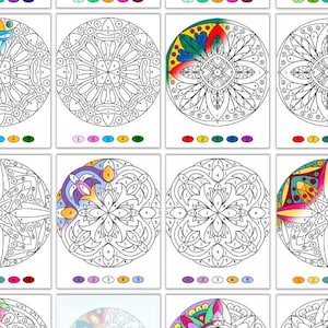Mandala by Numbers Coloring Pages: Mindful Mandala (PDF Pattern) - Etsy