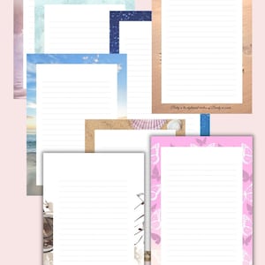 Lined Writing Paper, Pretty Printable Paper, Lined Notepaper ...