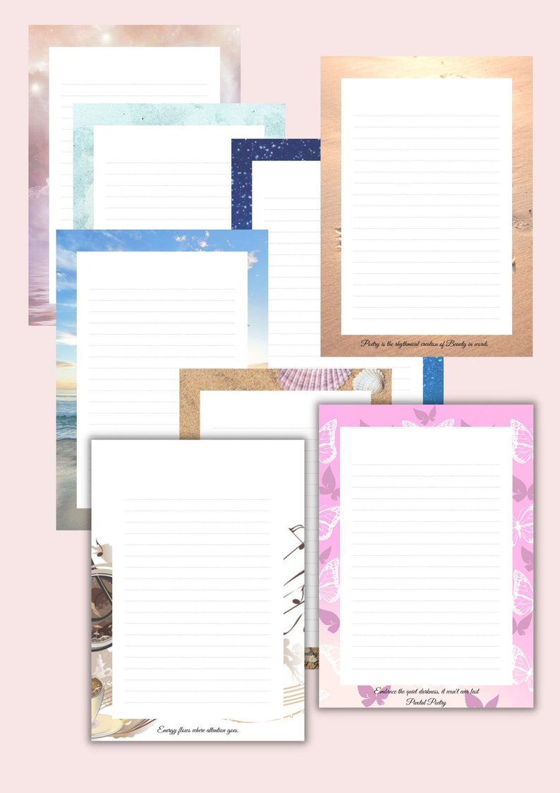 Lined Writing Paper, Pretty Printable Paper, Lined Notepaper ...