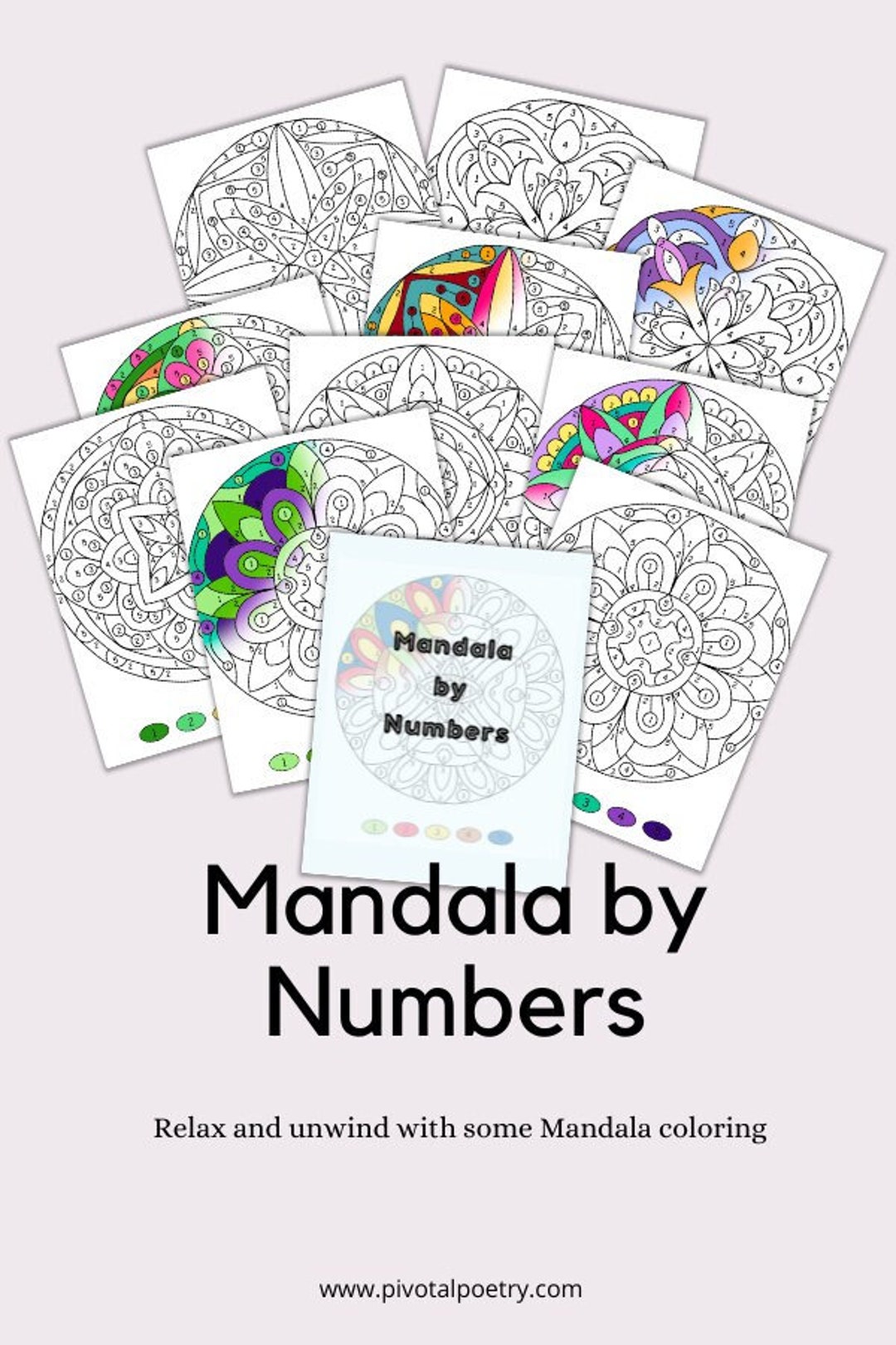 Mandala by Numbers, Printable Mandalas, Like Paint by Numbers but With ...
