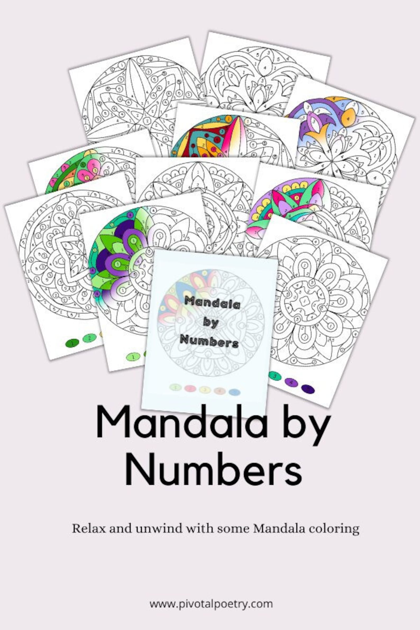 Mandala by Numbers, Printable Mandalas, Like Paint by Numbers but With ...