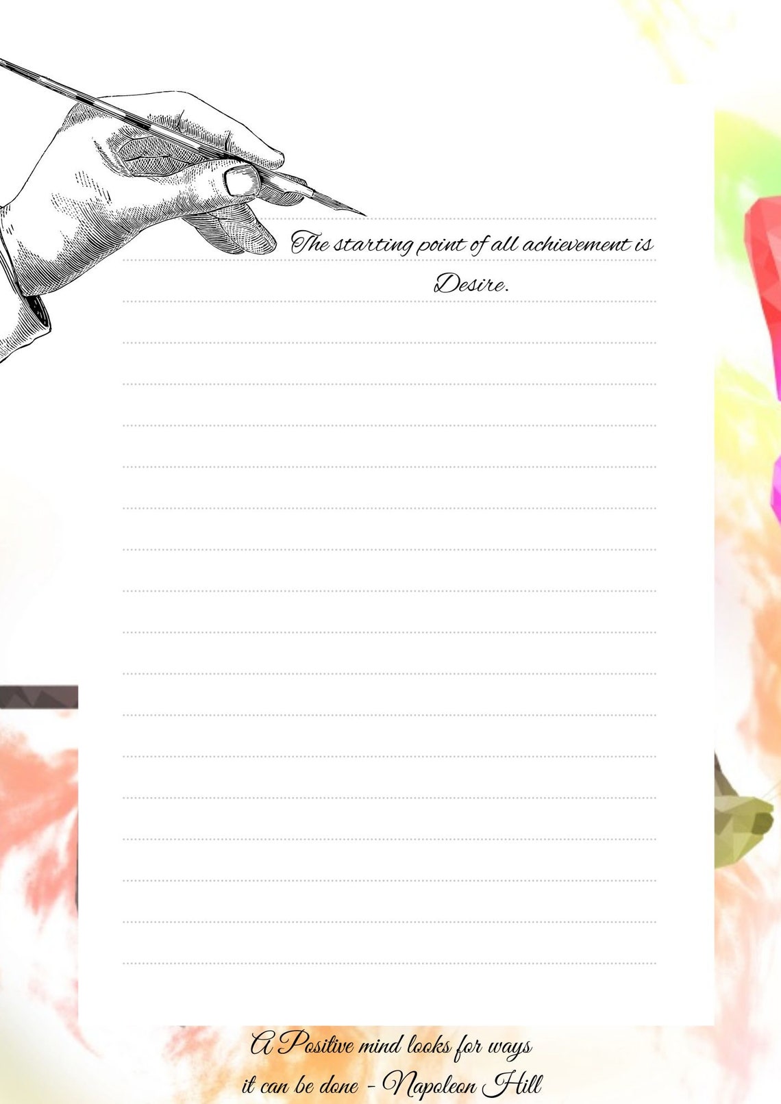 Lined Writing Paper, Pretty Printable Paper, Lined Notepaper ...