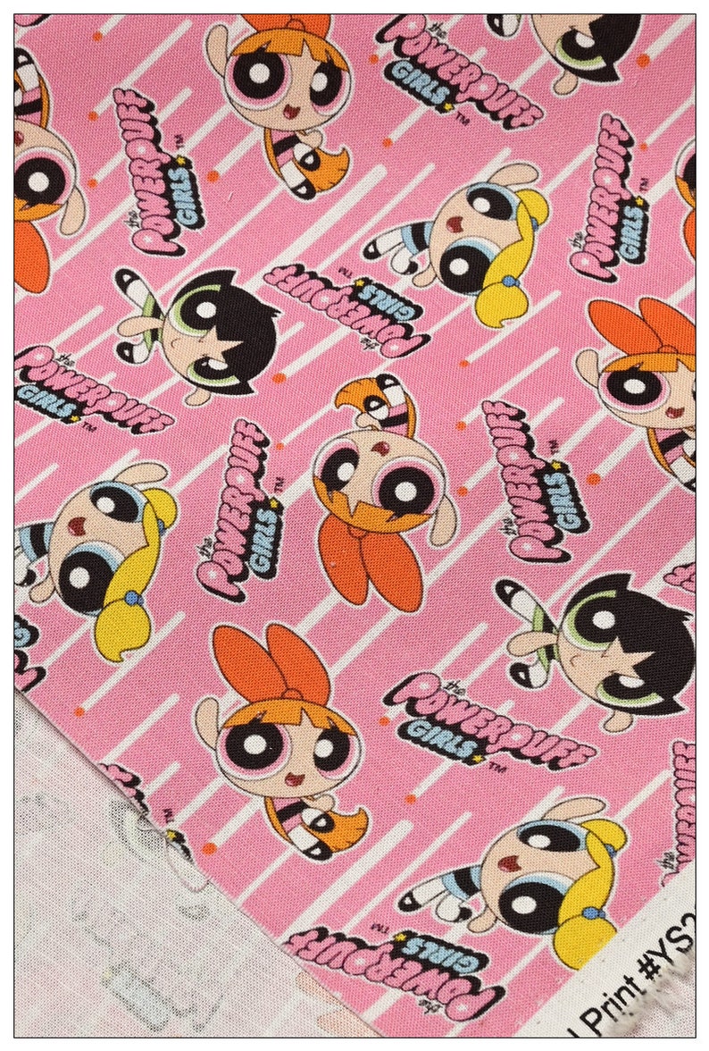 Powerpuff Girls Fabric Powerpuff Girls Cartoon Fabric Cotton Etsy New