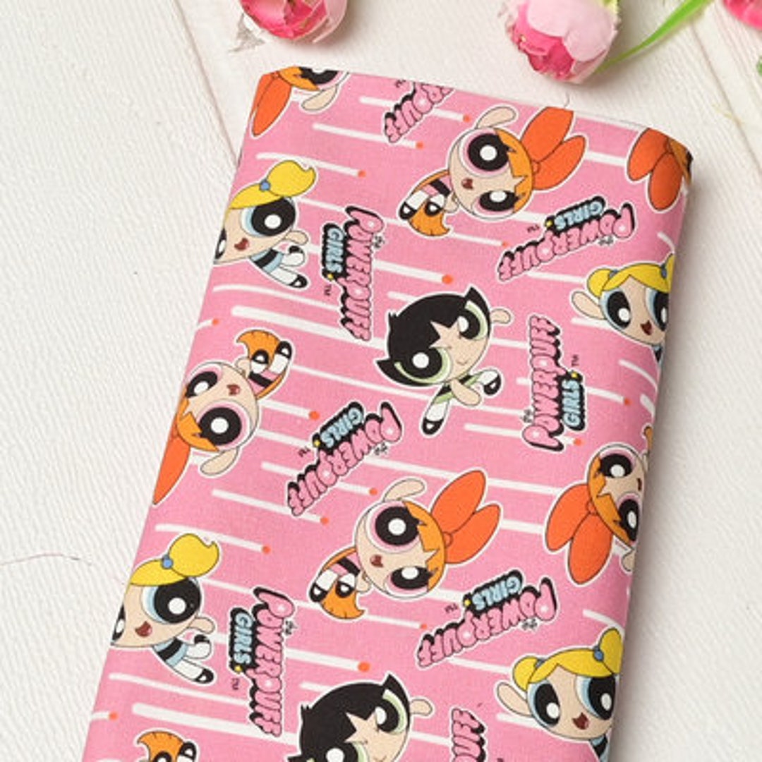 Powerpuff Girls Fabric, Powerpuff Girls Cartoon Fabric, Cotton Fabric ...