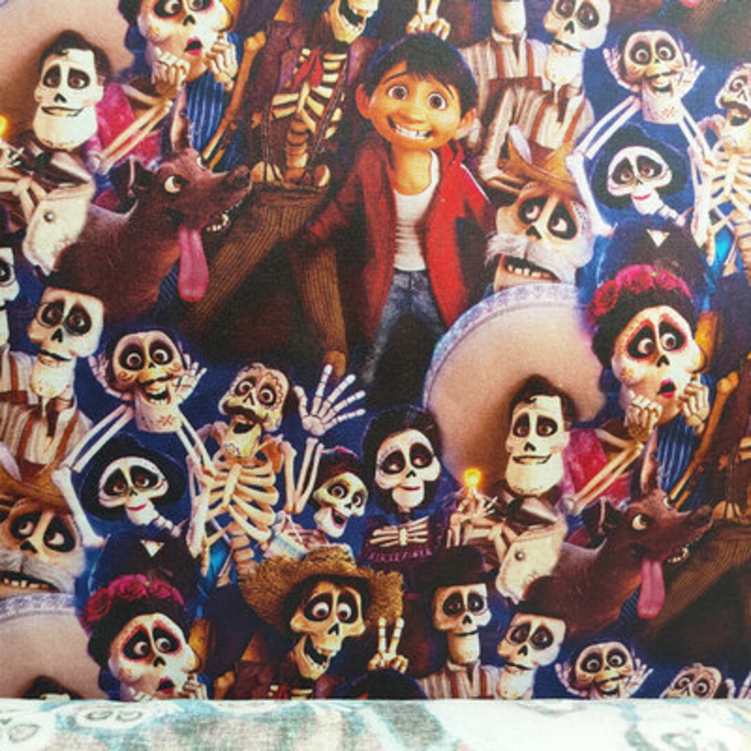 Disney Pixar Coco and Friends Head Toss Fabric, Cartoon Fabric, Cotton ...