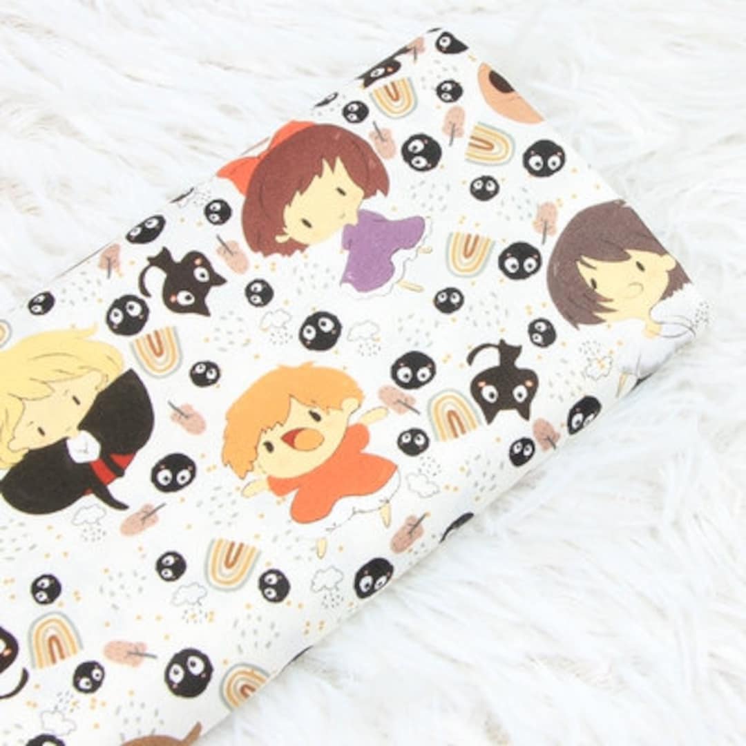 Japanese Anime Fabric Cartoon Fabric Cotton Fabric by the - Etsy