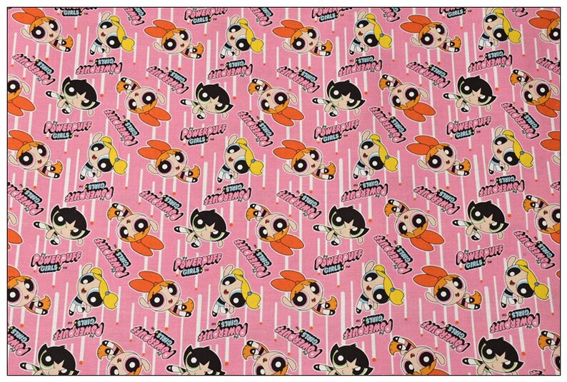 Powerpuff Girls Fabric Powerpuff Girls Cartoon Fabric Cotton - Etsy