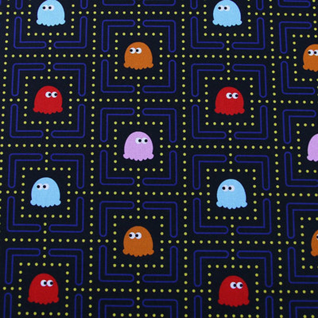 Retro Arcade Games Fabric, Fun Game Fabric, 80s Arcade Game Fabric ...