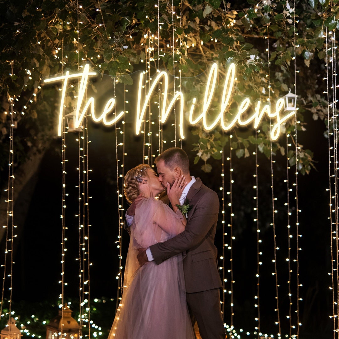 Neon Sign, Neon Sign Wedding, Custom Wedding Backdrop, Neon Wedding ...