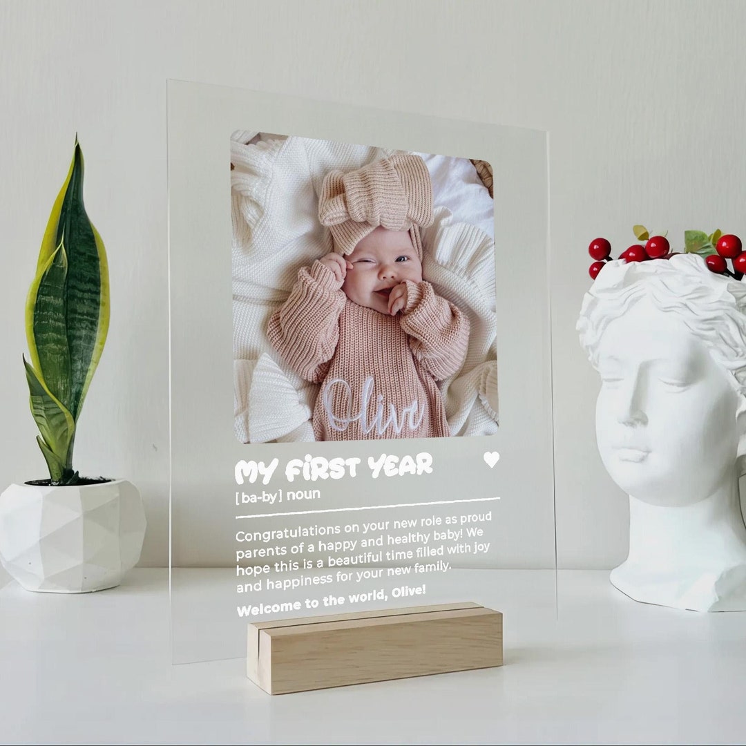 First Birthday Sign, Photo First Year Milestone Sign, My First Year ...