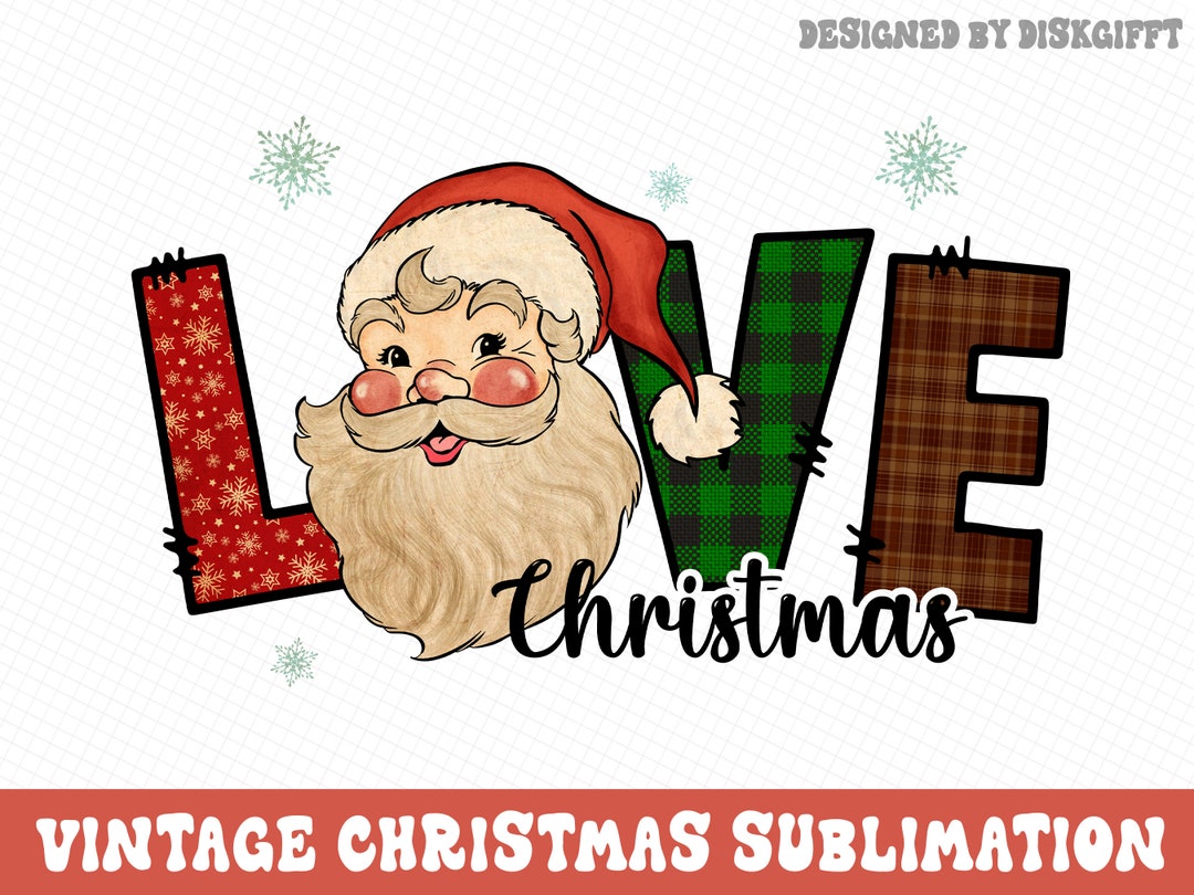 Love Santa Png, Vintage Santa Png, Love Christmas Png, Love Png ...