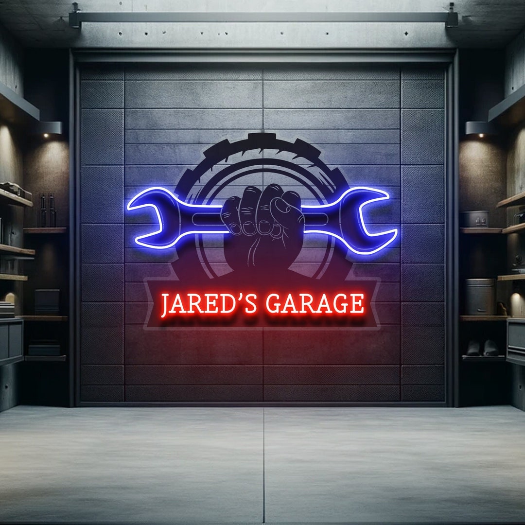 Custom Garage Sign for Men, Neon Sign Custom Logo, Gift for Him, Gift ...