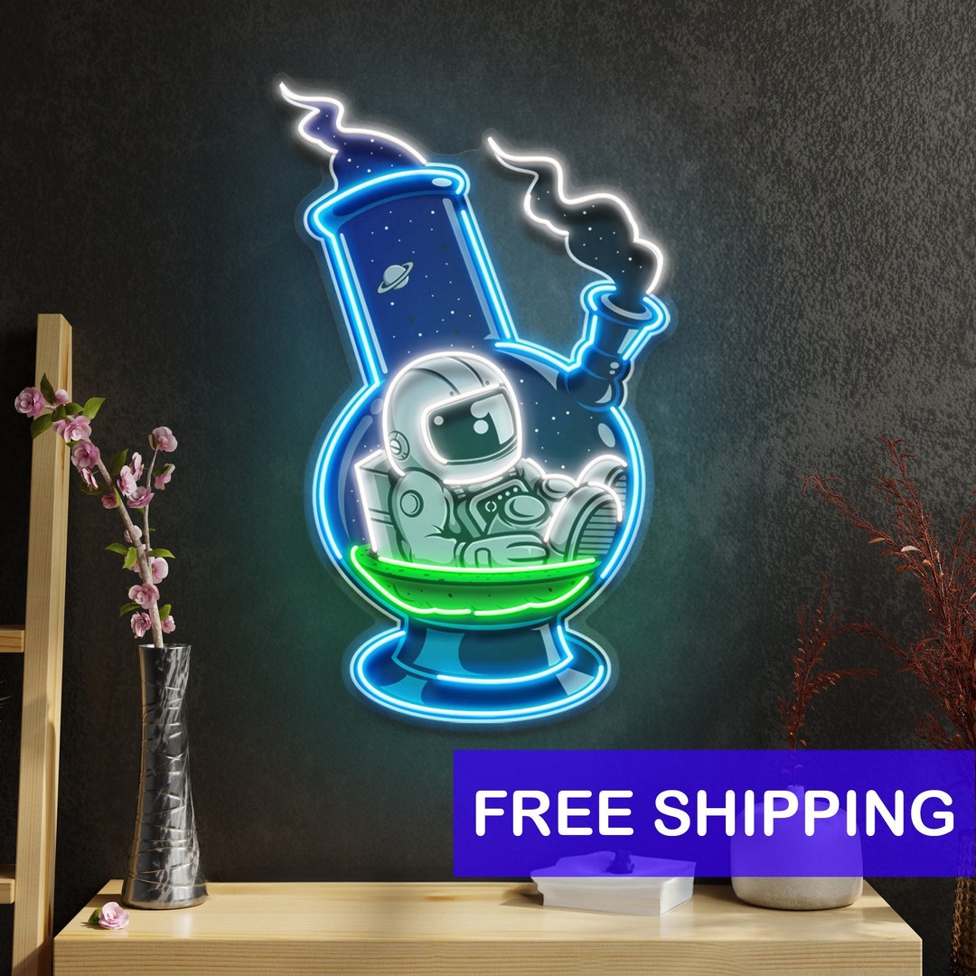 Astronaut Boong Neon Sign, Astronaut Neon Wall Art, Custom Neon Sign ...