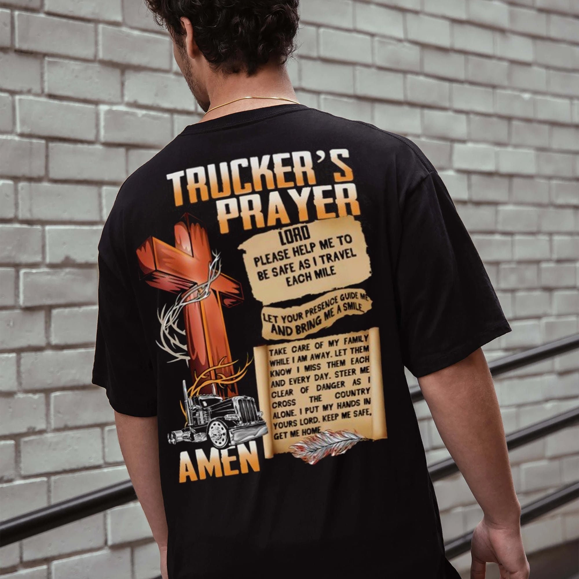 Truckers Prayer Shirt T For Truck Driver Christian Trucker Shirt