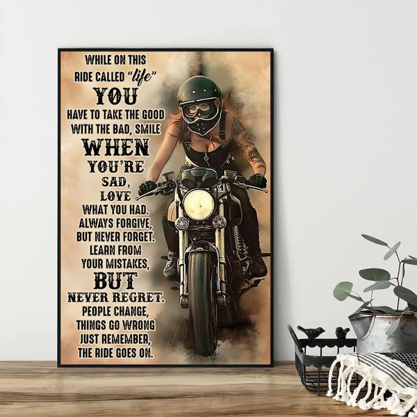 Motorcycle Poster - Etsy