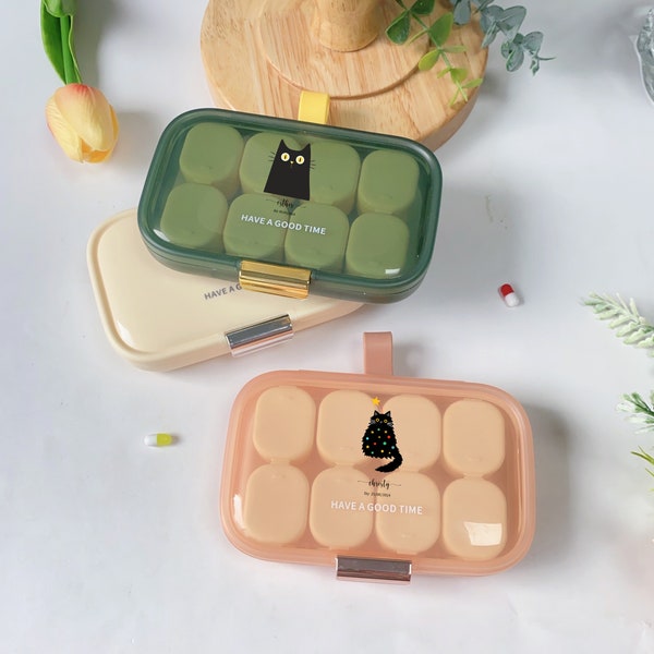 Cat Pill Box - Etsy