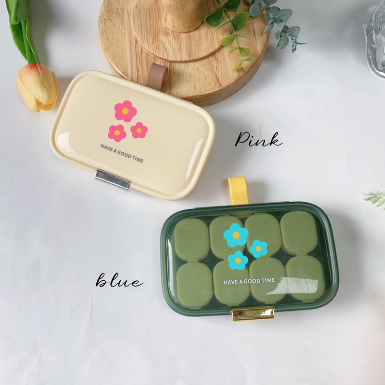 Three Flowers Pill Box Organiser, Flower Floral Pill Box, Styles of ...