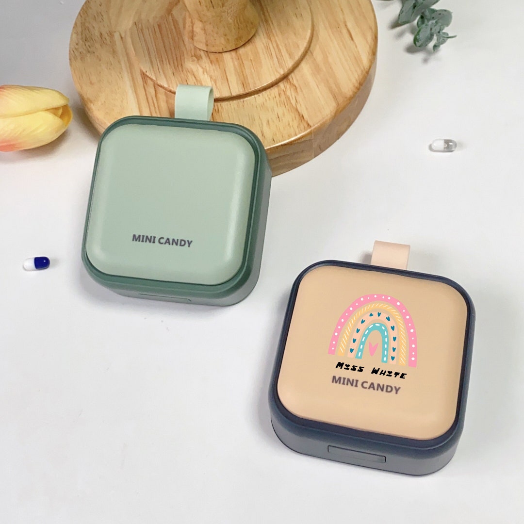Personalize Rainbow Pill Box, Cute Colorful Rainbow Pill Box, Storage ...
