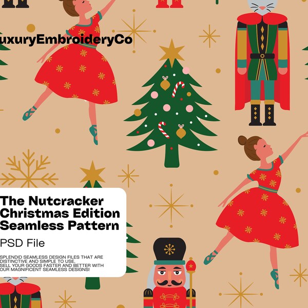 Nutcracker Seamless Pattern - Etsy